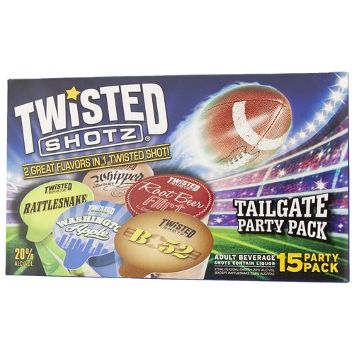 Twisted Shotz Tailgate Party Pack • 15 Pack