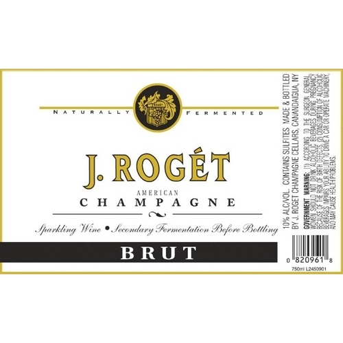J. Roget Brut Champagne Blend Chardonnay Pinot Noir